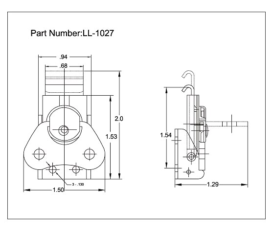 LL-1027 , Wing Turns-Link Locks